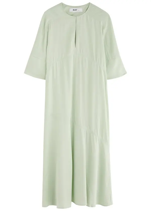 camilla green dress Baltic Born Womens Kearny Ruffle Maxi Dress | Dark Green Floral main image 1