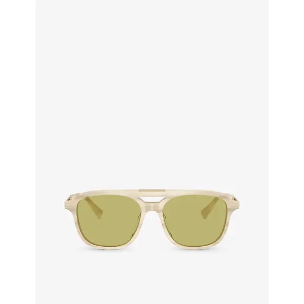 Brunello Cucinelli Pillow-frame Sunglasses - Cream