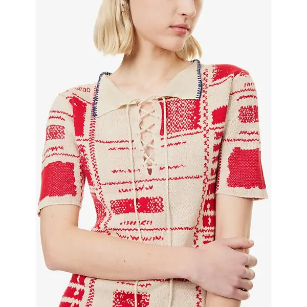 vivienne westwood knit dress Vivienne Westwood corseted crochet knit mini dress, AW 1993 at 1stDibs
