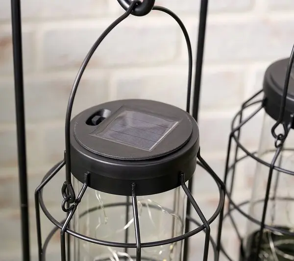 GARDEN REFLECTIONS S/2 Multifunctional Lanterns With Hooks