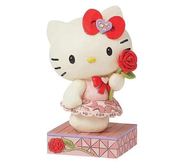 JIM SHORE Sanrio Hello Kitty Rose Personality Pose Figurine 4 - One-color