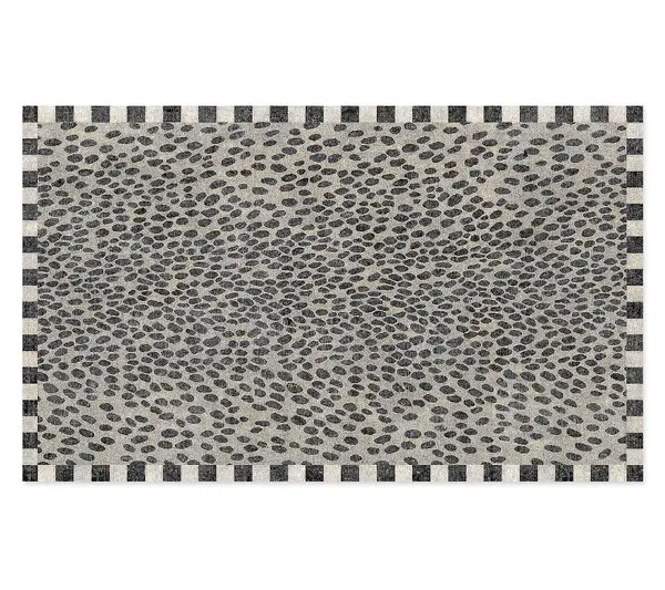 MACKENZIE-CHILDS Snow Leopard 2' X 3' Washable Ug - One-color