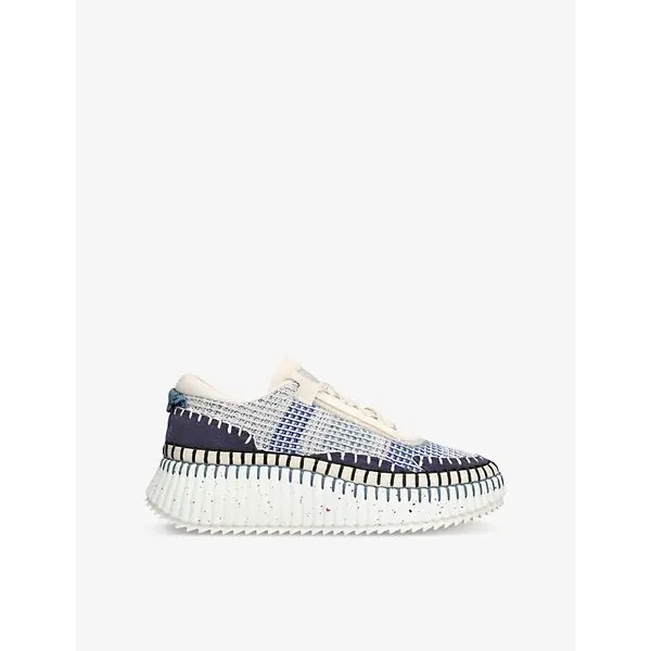 Chloé Nama Mixed-material Trainers - Blue Other