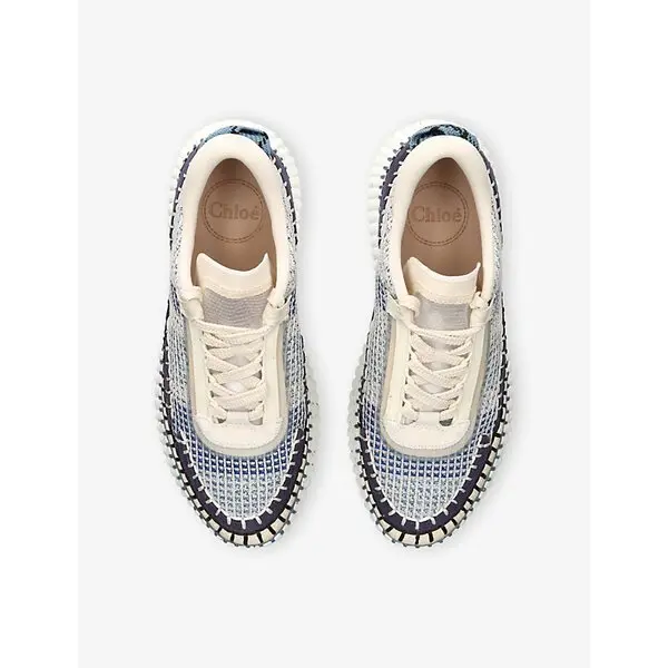 Chloé Nama Mixed-material Trainers - Blue Other