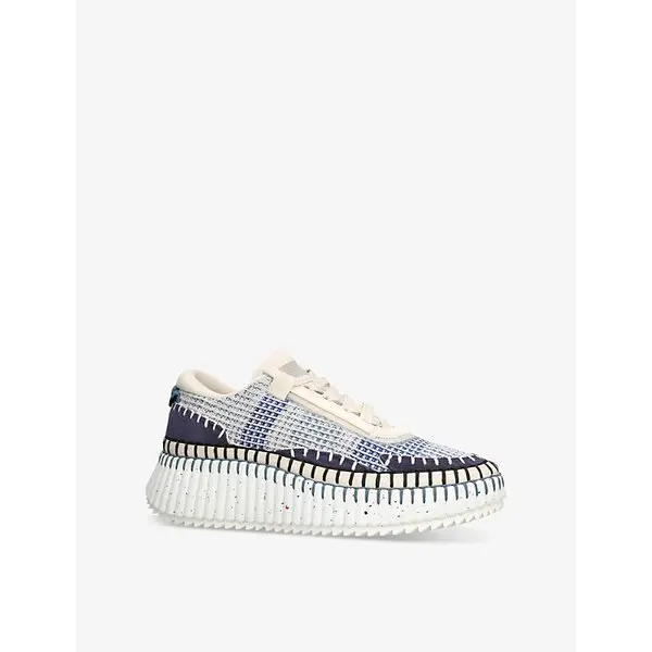 Chloé Nama Mixed-material Trainers - Blue Other