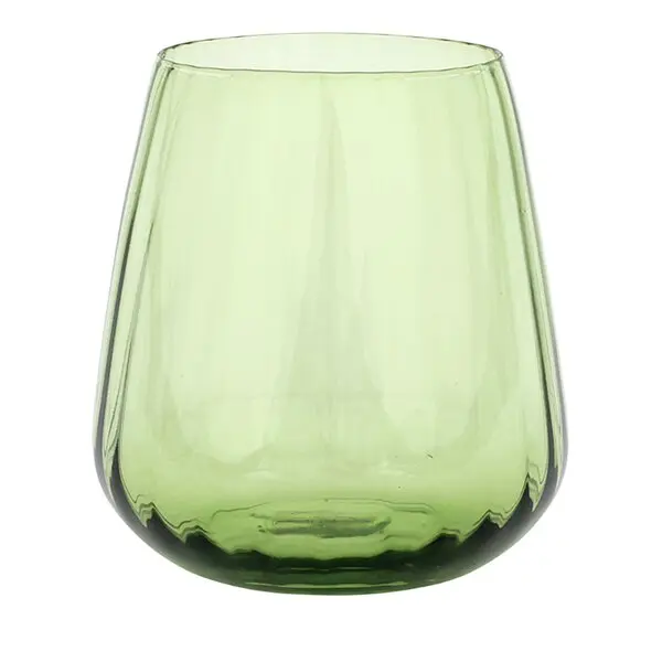 VIETRI Francesca Amber Double Old Fashioned Glass - Green