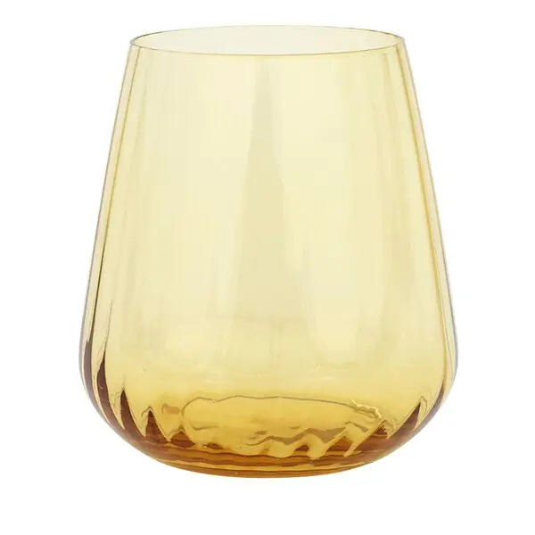 VIETRI Francesca Amber Double Old Fashioned Glass - Yellow