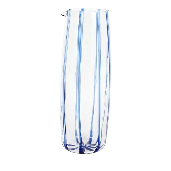 VIETRI Nuovo Stripe Pitcher - Blue