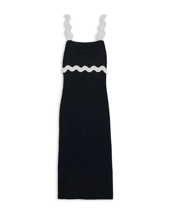 REISS Wave Craft Midi Dress