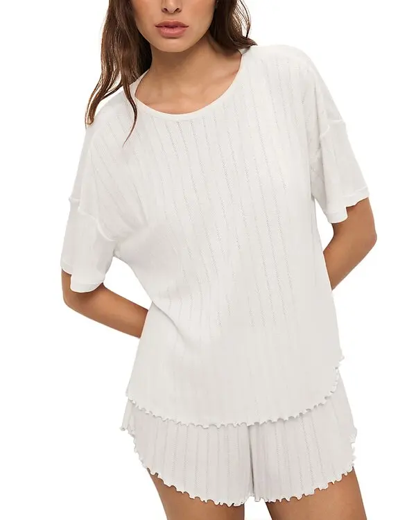 Eberjey Pointelle Sleep Tee - Ivory