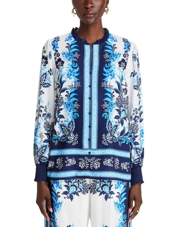 T Tahari Printed Blouse