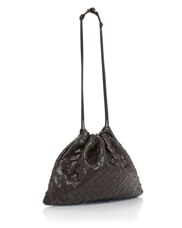 Bottega Veneta Intrecciato Leather Shoulder Bag - Fondant/gold