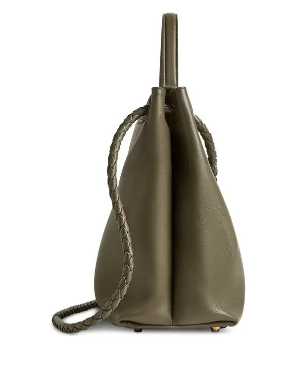 Bottega Veneta Large Intrecciato Leather Top Handle Bag - Cypress