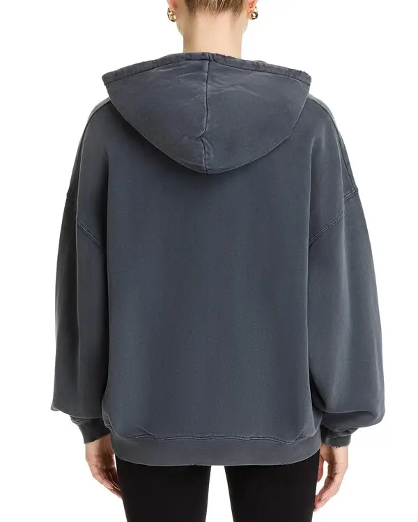 ANINE BING Harvey Hooded Sweatshirt - Washed Black