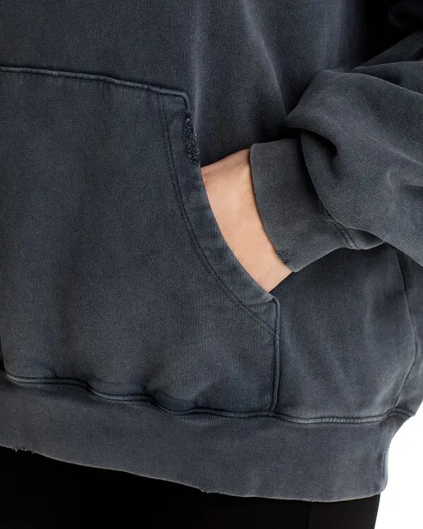 ANINE BING Harvey Hooded Sweatshirt - Washed Black