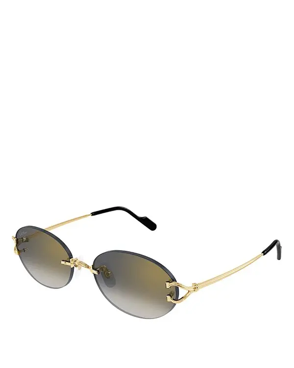 CARTIER C Decor Oval Sunglasses - Gold