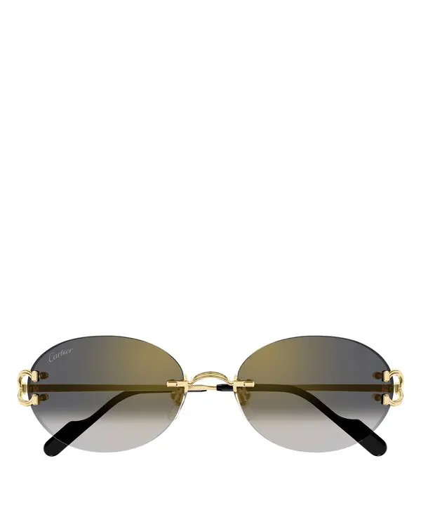 Cartier C Decor Oval Sunglasses - Gold