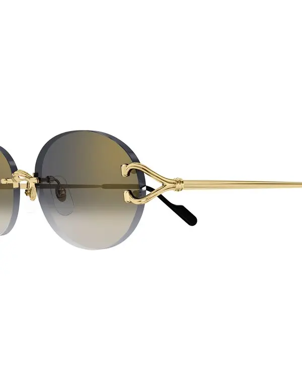Cartier C Decor Oval Sunglasses - Gold