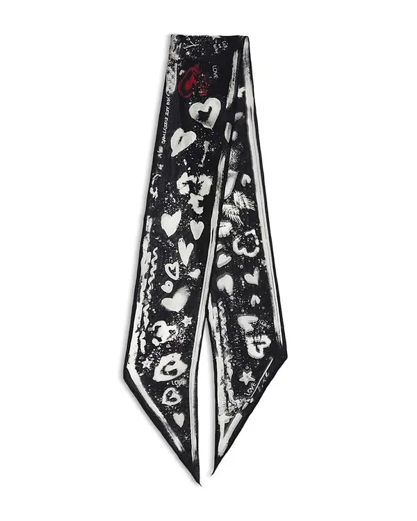 Zadig&Voltaire Jessie Love Silk Scarf - Black