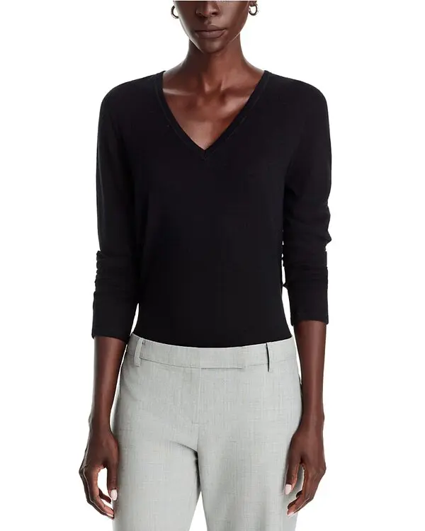 Majestic Filatures Cashmere V-neck Sweater - Black