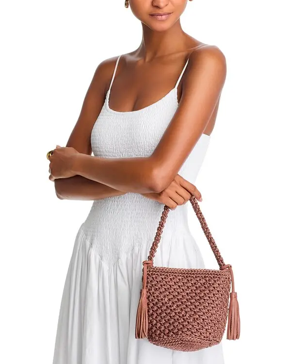 Binge Knitting Camila Woven Bucket Bag