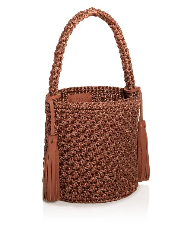 Binge Knitting Camila Woven Bucket Bag