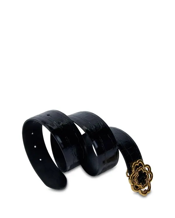 Maje Clover Double M Belt - Black