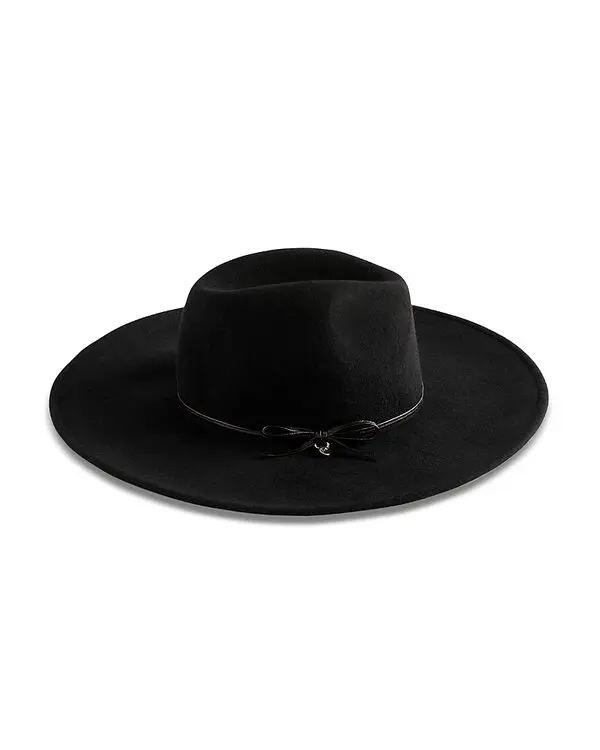 Ted Baker London Abbiiio Bow Wool Fedora - Black