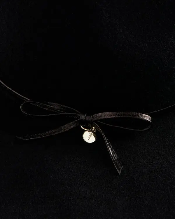 Ted Baker London Abbiiio Bow Wool Fedora - Black