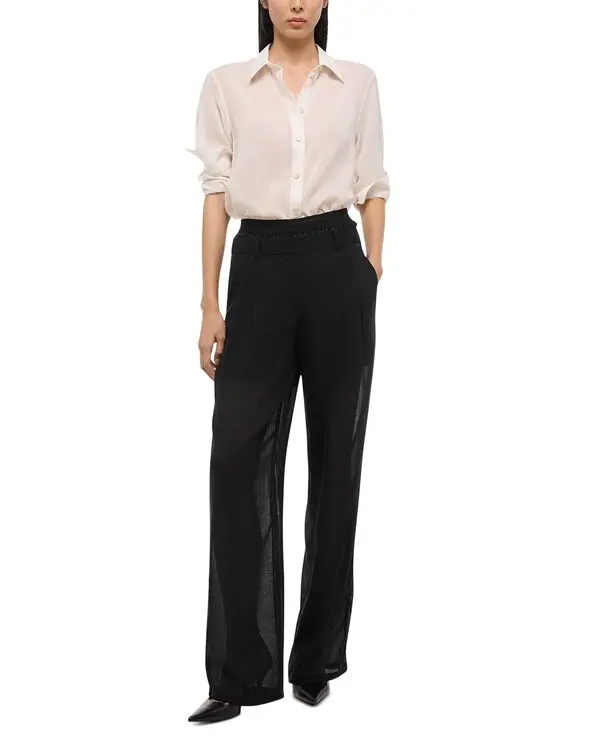 Helmut Lang Wool-blend Double Pleated Trousers