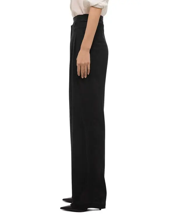 Helmut Lang Wool-blend Double Pleated Trousers