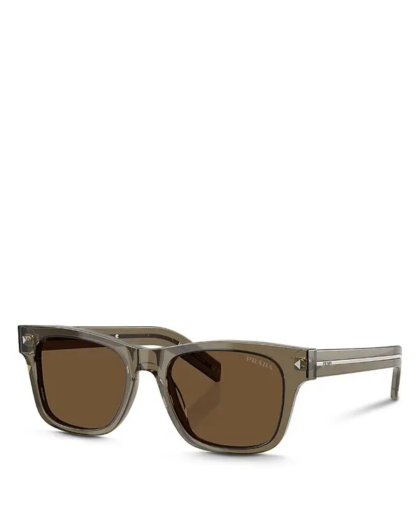 Prada 54mm Rectangular Sunglasses - Clear