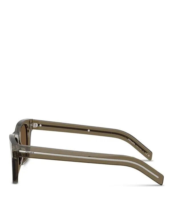 Prada 54mm Rectangular Sunglasses - Clear