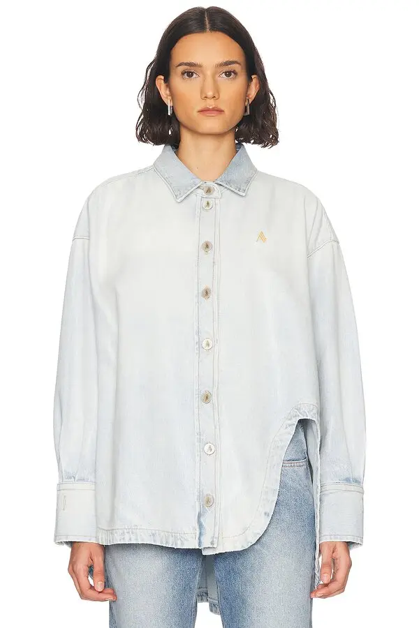 Attico Blouson Top - Sky Blue
