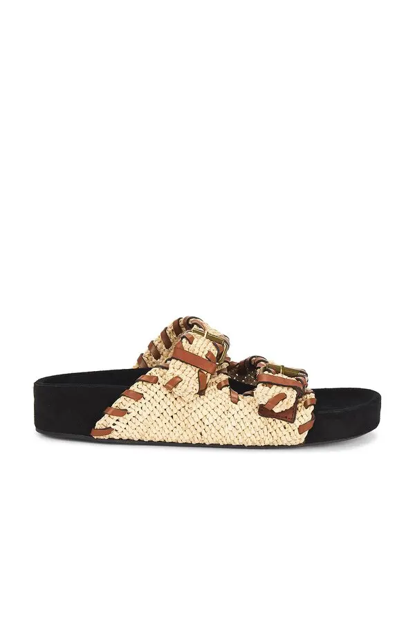 Isabel Marant Lennyo Sandal - Natural & Cognac