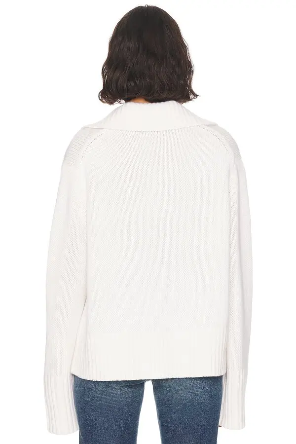 Jenni Kayne Cashmere Phoebe Polo Sweater - Ivory