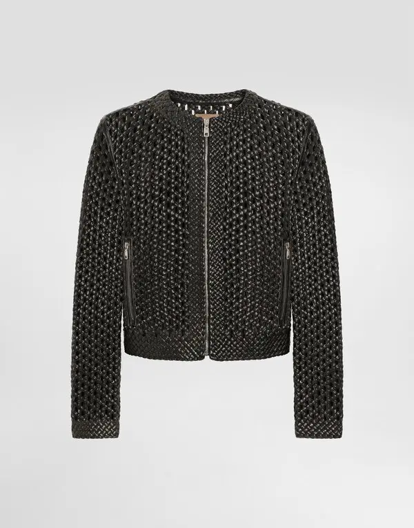 Dolce & Gabbana Woven Nappa Leather Jacket