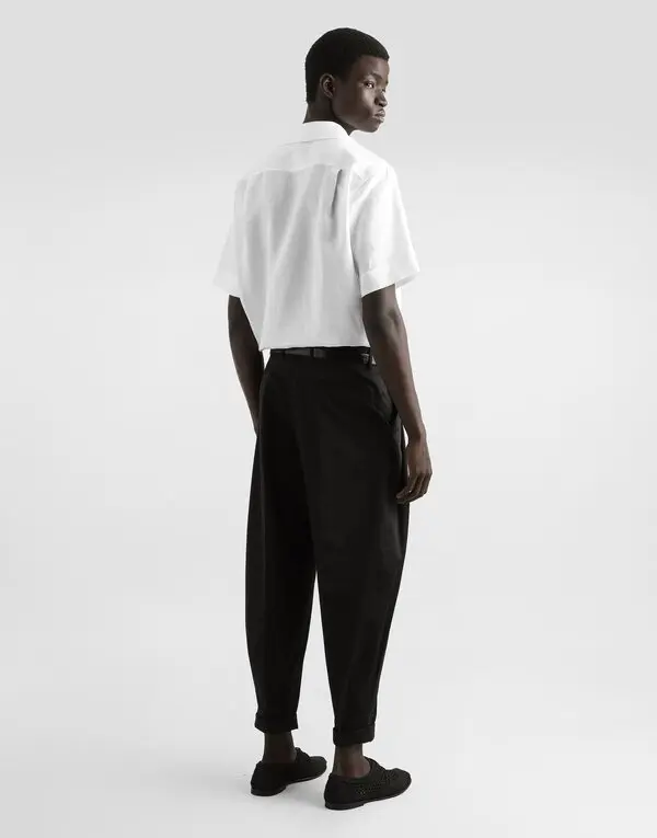 Dolce & Gabbana Three-button Short-sleeved Linen Shirt - White