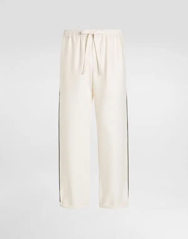 Dolce & Gabbana Linen Fabric Pajama Pants - White