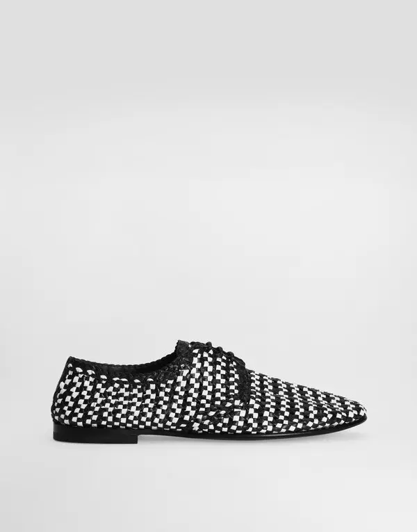 Dolce & Gabbana Woven Leather Derby Shoes - Multicolor