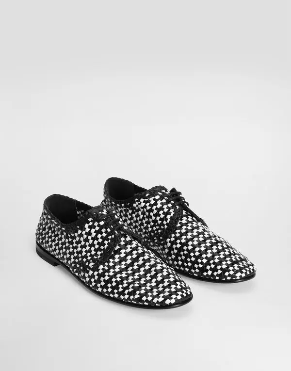 Dolce & Gabbana Woven Leather Derby Shoes - Multicolor