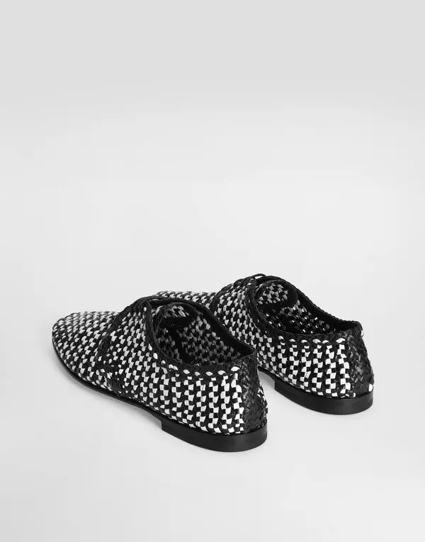 Dolce & Gabbana Woven Leather Derby Shoes - Multicolor