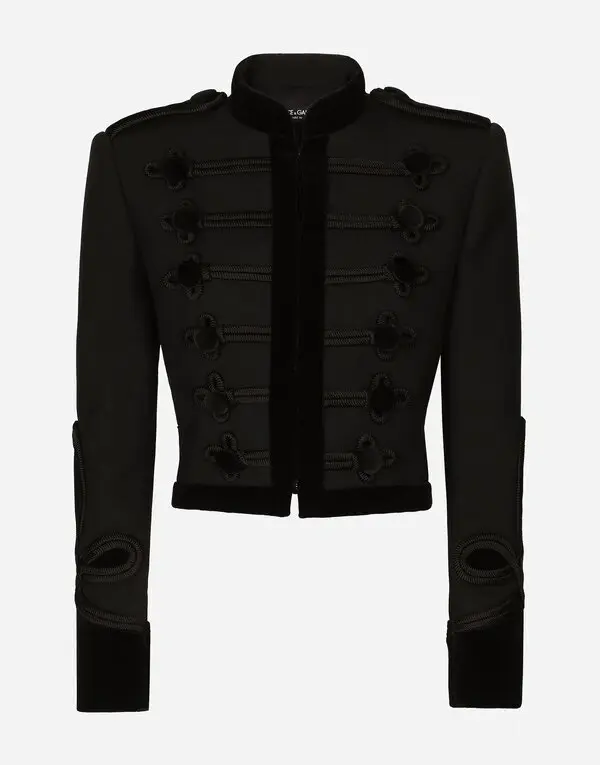 Dolce & Gabbana Double Wool Gabardine Tailcoat With Epaulets