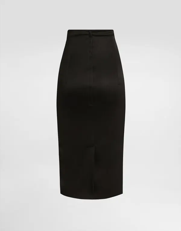 Dolce & Gabbana Technical Ottoman Pencil Skirt - Black