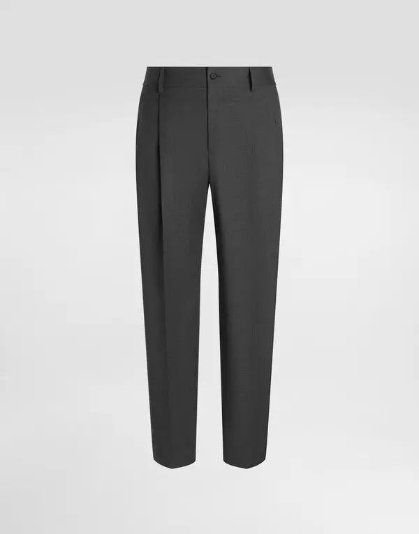Dolce & Gabbana Tailored Wool Pants With Double Dart Detail