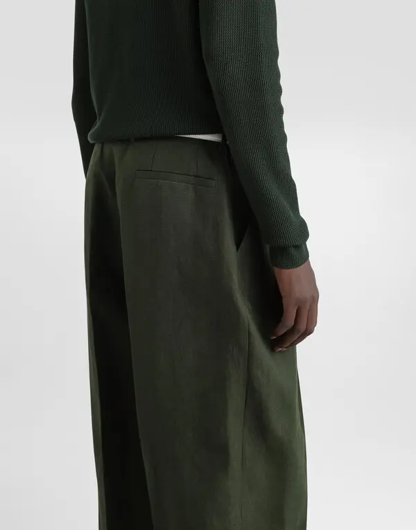 Dolce & Gabbana Linen Fabric Pants - Green