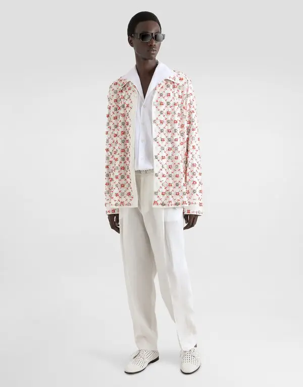 Dolce & Gabbana Linen Pants - White
