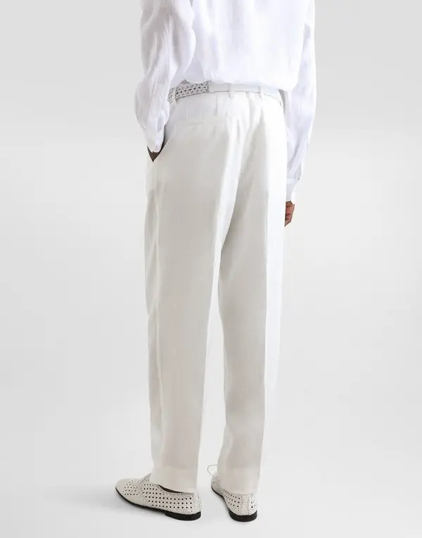 Dolce & Gabbana Linen Pants - White