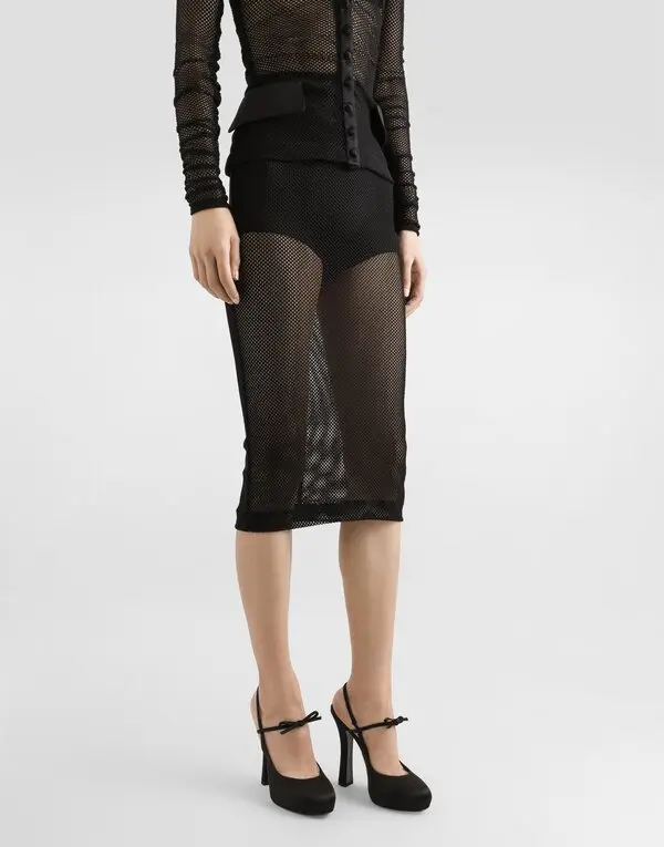 Dolce & Gabbana Mesh Midi Skirt
