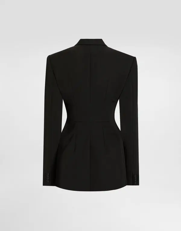 Dolce & Gabbana Double-breasted Wool Gabardine Tuxedo Jacket